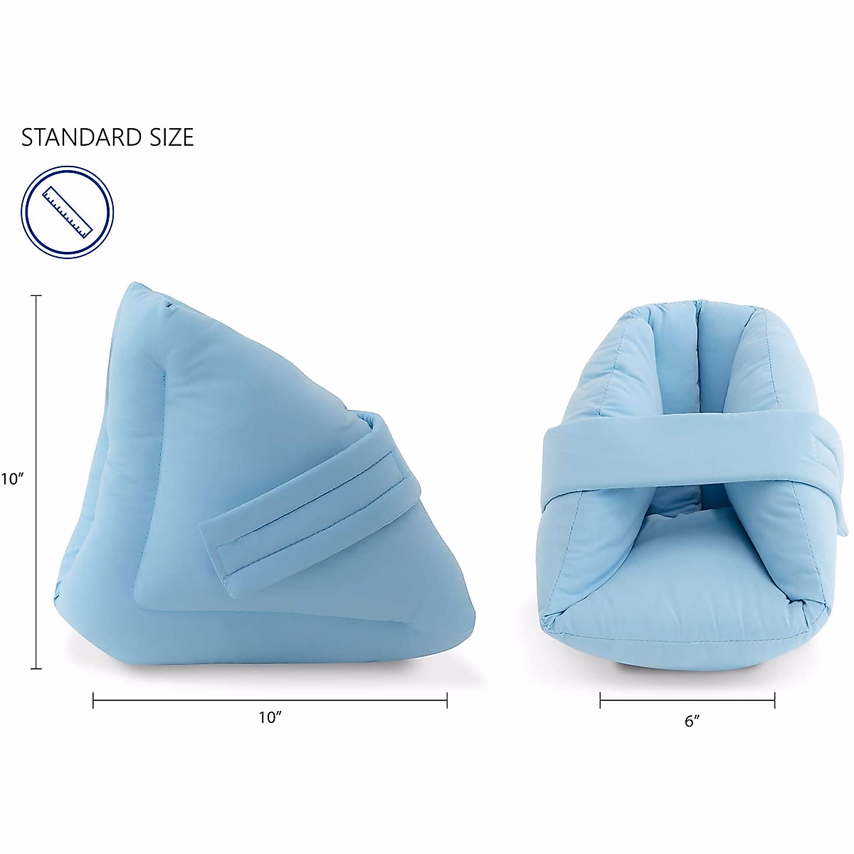 Quilted Heel Protector with Super-Fluffy / Super-Soft in Light Blue Size / Model: Bariatric / Non Gel-Pack
