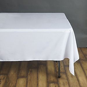 TABLECLOTHSFACTORY White 70" Square Tablecloth