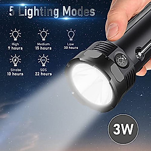 Emergency Weather Radio with 5 Flashlight Modes Raynic 3000 Hand Crank Solar Battery Powerd NOAA Weather Radio with AM/FM, SOS Alarm, Reading Lamp for Home Outdoor Camping (Black)