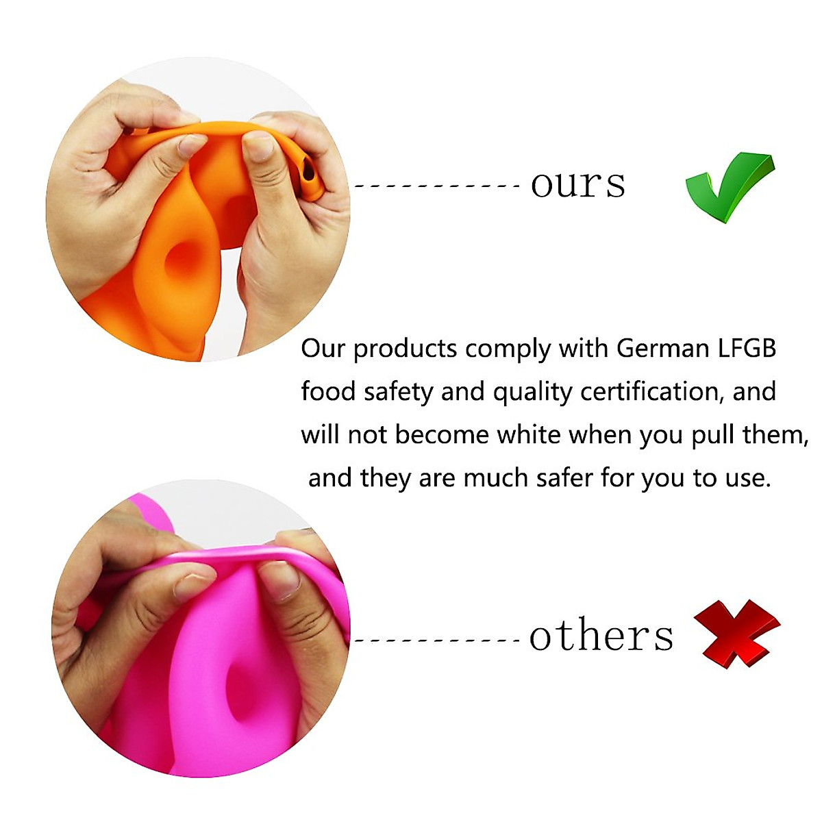 LoveS (2pcs) 6-Cavity Silicone Donut Baking Pan/Non-Stick Donut Mold, Dishwasher, Oven, Microwave, Freezer Safe