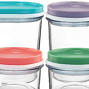 Southern Homewares Nestable Stackable Food Storage Containers Set of Four Perfect Pantry Organizer Solution Plastic Food Bins