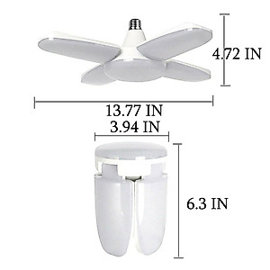 FOROUREYES The New 60W Foldable Warm White LED Pendant Lights No Flicker E27 LED Bulb 360 Degrees Angle Adjustable Ceiling Lamp