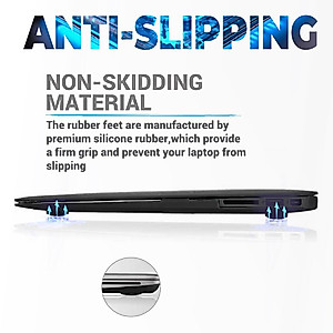 LeFix 12 x Rubber Silicone Feet Dot(Diameter:0.575inch/14.6mm) with Adhesive,Compatible with DELL,Asus,Lenovo,HP Laptop,Computer Case,Keyboard Riser,Appliance Feet,Multiple Purpose(Black)