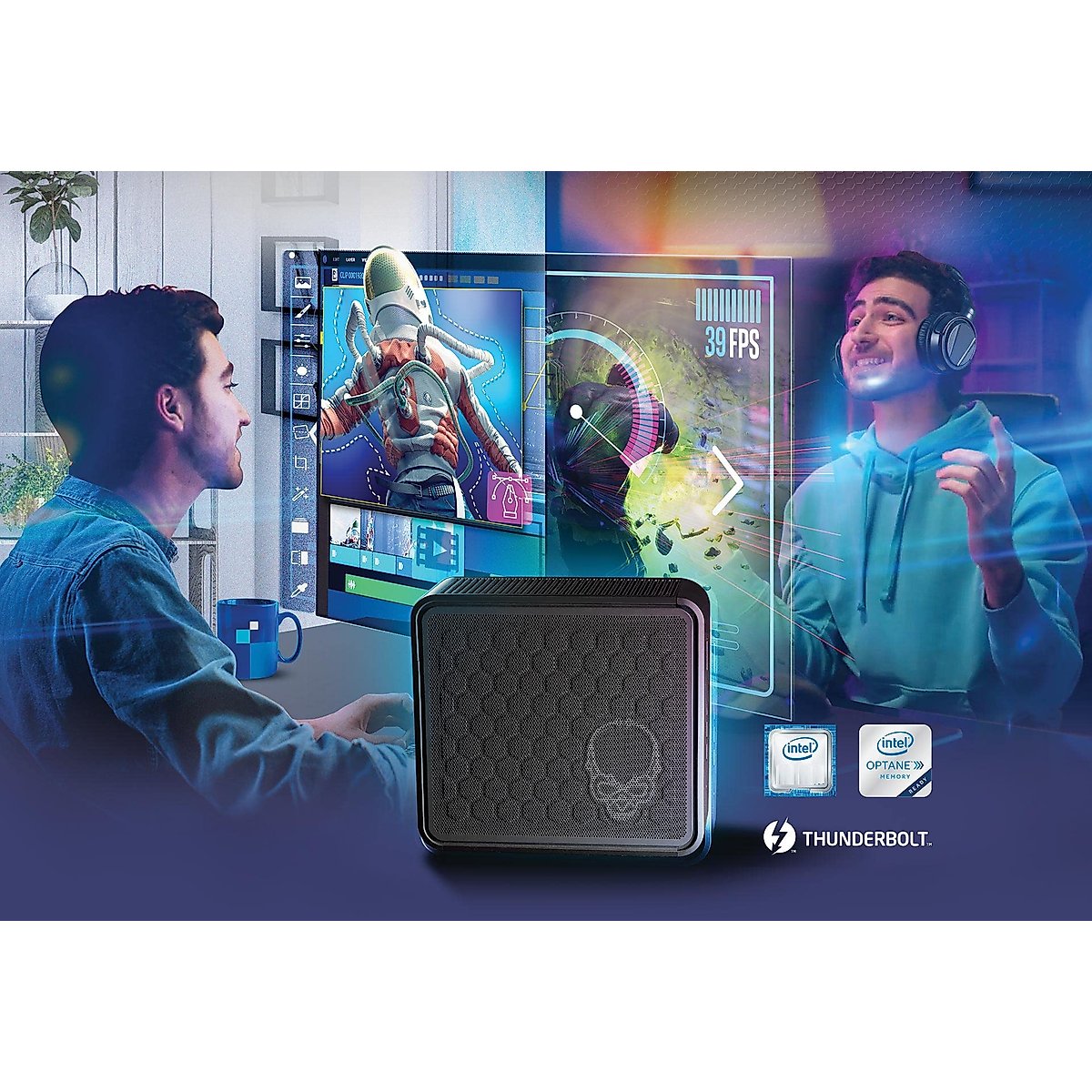 Intel NUC 9 Extreme Mini PC Gaming & Business Desktop Computer, Intel Core i7-9750H, 32GB RAM, 1TB PCIe SSD, Windows 11 Pro, Thunderbolt, WiFi, Ethernet, 3 Yr Warranty