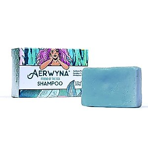 AERWYNA Solid Shampoo Bar with Jojoba, Panthenol & Spirulina (3.75oz)