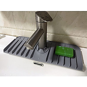 RSYJ Kitchen Sink Splash Guard, Silicone Faucet Splash Catcher, Silicone Faucet Mat For Kitchen Sink, Bathroom Faucet Water