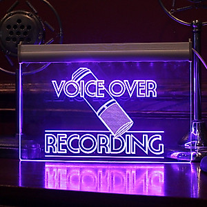 Multi-Color LED Voice Over Recording Sign with Remote Control