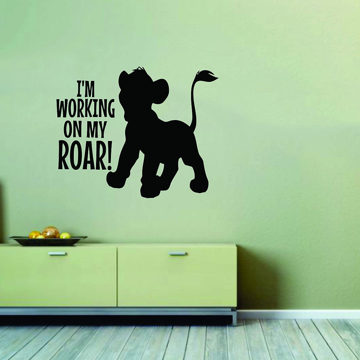 The Lion King Wall Decals for Kids Rooms Simba Mufasa Designs Decor Lions Boys Boy Childrens Creative Animated Vinyl Decal Removable Stickers for Bedrooms Artwork Creative Look Size 20x20 inch