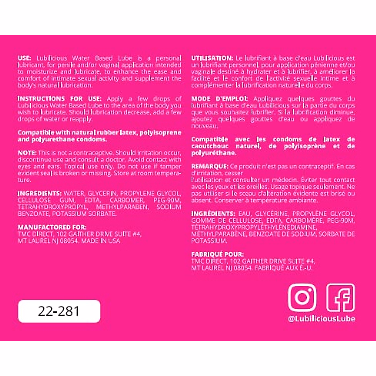 Lubilicious Water Based Lube for Couples - Personal Lube for Sex Him and Her - Natural Glide Sex Lube - Lube Water Based Lubricant for Sex Natural Compliment to Sex Things for Women Pleasure 16.5 oz