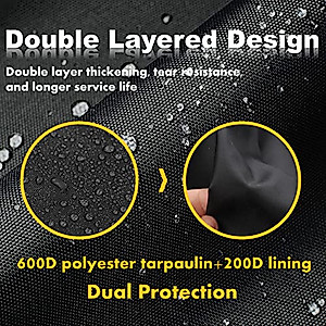 GEHENG Runtime Generator Cover, 100% Waterproof Generator Cover, Double Layer Design, All Weather Use, Extra Heavy Duty 600D Water Resistant Polyester Tarp, 32"x24"x24", Tear-resistant, black.