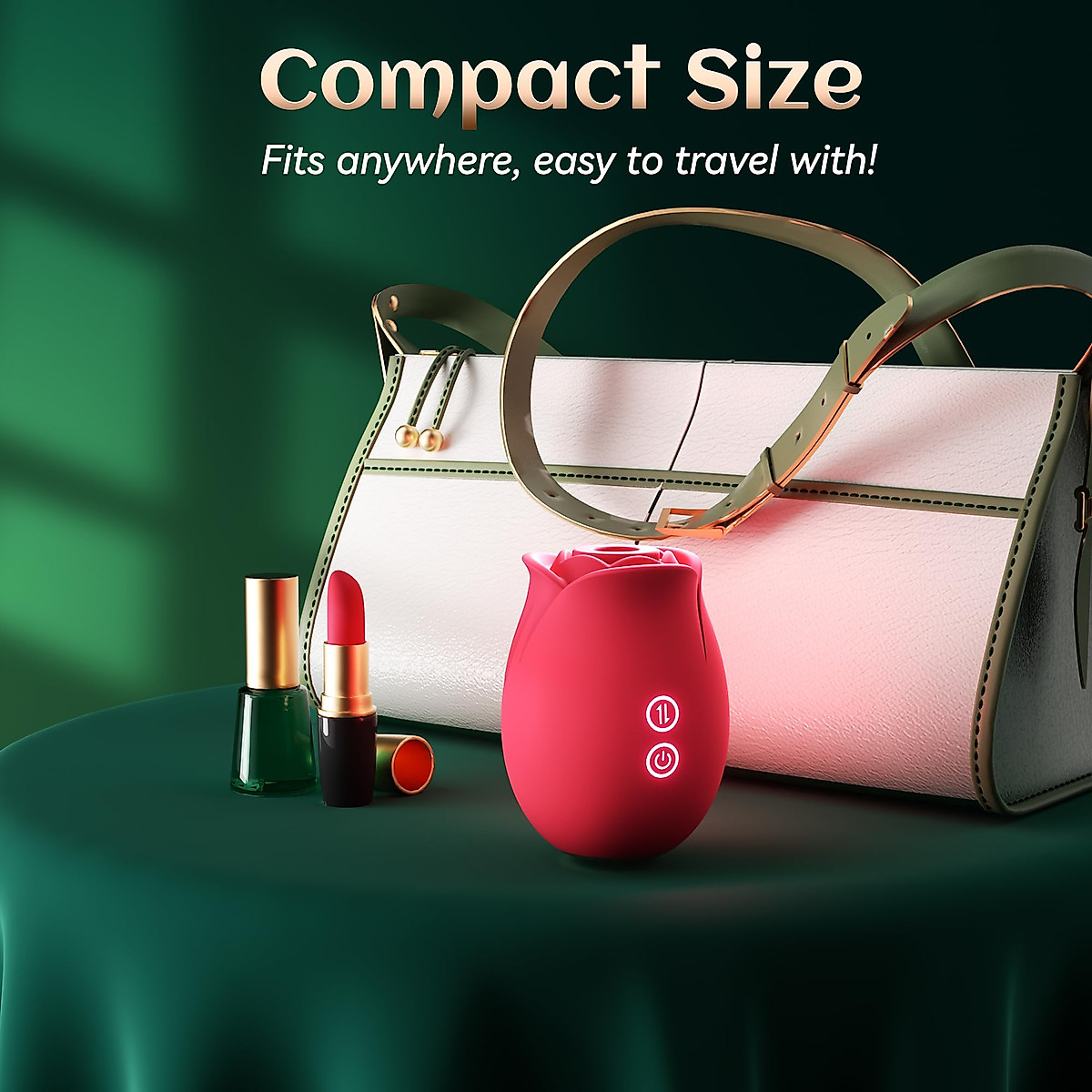 Rose Sex Toy Vibrator for Women-Allovü Rose Sucking Vibrator Clitoral Nipple Stimulator with 18 Modes, G-spot Dildo Vibrator Rose Sucker, Personal Massager for Women Female Couples Adult Sex Games