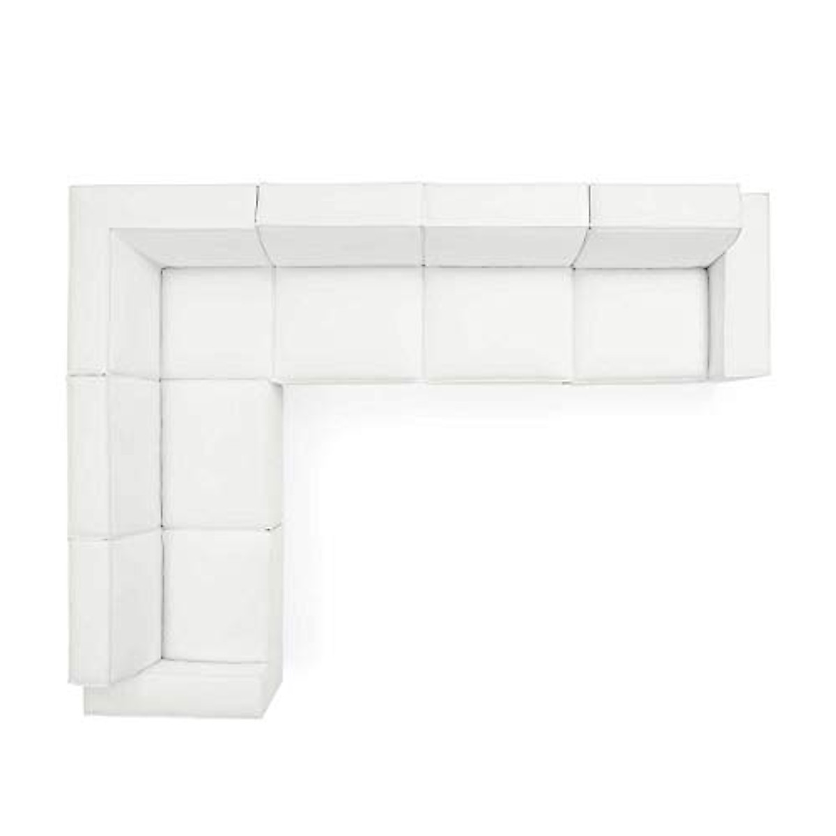 Modway Restore 6-Piece Upholstered Sectional Sofa in White