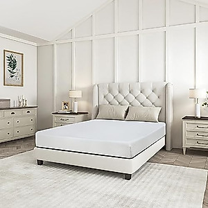 HWGEBY Bed Full Size Matress, Full Size Memory Foam Mattress for Cool Sleep, Double Bed Mattress Green Tea Mattress, Cool Gel Memory Foam Mattress with Soft Cloth Cover(Full, 6 Inch)