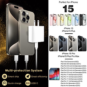 ULTRAPROLINK 3Pack 10FT iPhone Charger, Fast Charging USB C to Lightning Cable, Compatible with iPhone 14/13/12/11/XS/XR/iPad Pro/Air and More