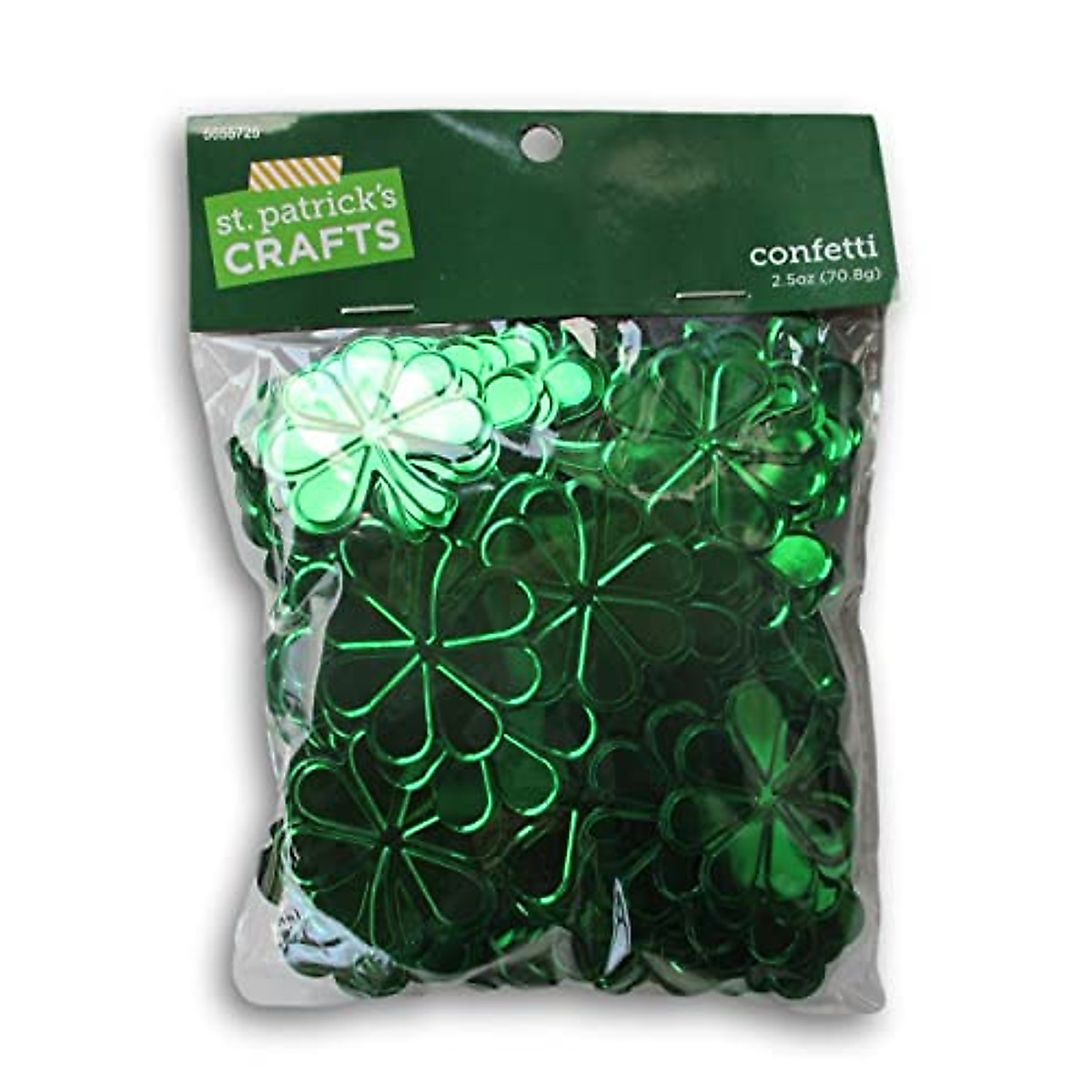 Shimmering Shamrock Confetti for St. Patrick's Day - Party Decor, Accent, and Embellishment - 2.5 Oz Bag