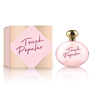 Touch Popular Eau De Parfum Spray Perfume, Fragrance For Women- Daywear, Casual Daily Cologne Set with Deluxe Suede Pouch- 3.4 Oz Bottle- Ideal EDP Beauty Gift for Birthday, Anniversary