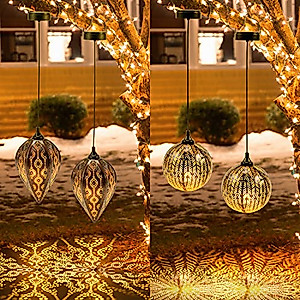 4 Pack Solar Lanterns Outdoor Waterproof Decorations for Patio Garden Decor