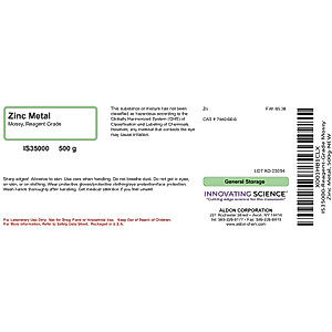 ALDON Innovating Science Mossy Zinc Metal, 500g - Reagent-Grade - The Curated Chemical Collection