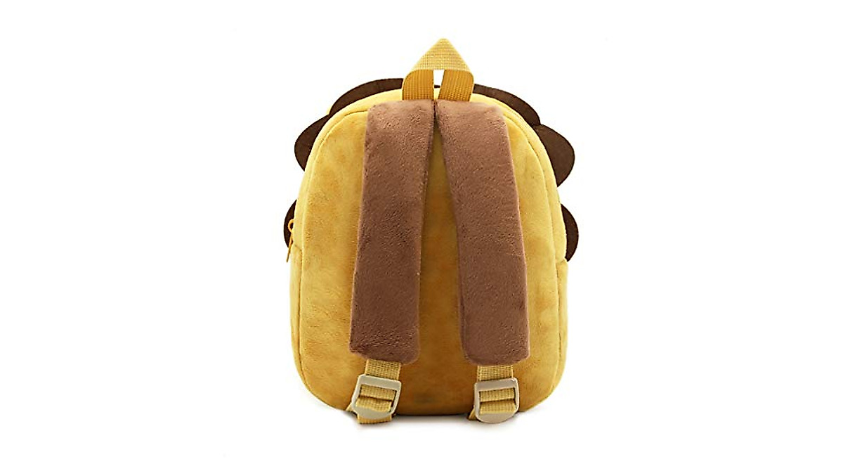 Cute Toddler Backpack Lion - Soft Plush Animal Bag for Kids 1-6