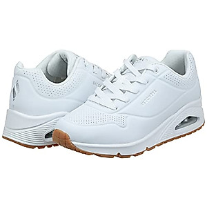 Skechers womens Skecher Street Women's Uno - Stand on Air Sneaker, White, 6 US