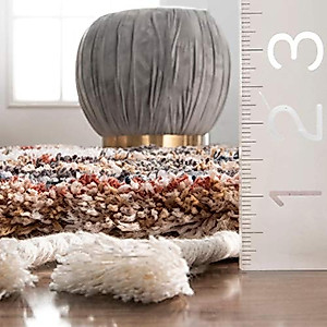 nuLOOM Rosemarie Southwestern Moroccan Shag Accent Rug, 2' x 3', Grey