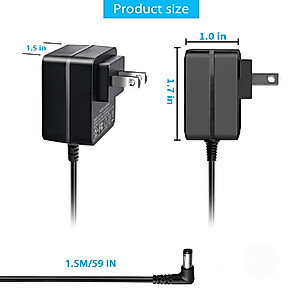 Power Cord for Shark VACMOP VM200 VM200C VM20026 UM200 UM205 VC205 Hard Floor Vacuum Mop AC Adapter Charger Replacement