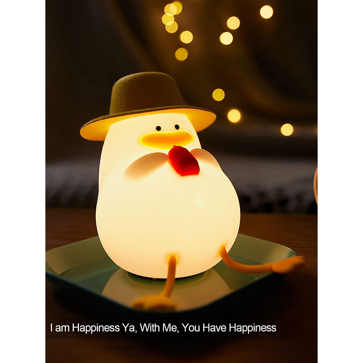 anmones Night Light for Kids - Happy Duck Premium Silicone Lamp, Cute and Dimmable Nightlight for Soothing Bedtime Ambience, 𝑴𝒖𝒍𝒕𝒊𝒑𝒍𝒆 𝑵𝒊𝒈𝒉𝒕𝒍𝒊𝒈𝒉𝒕𝒔 White XR-MM-L22067