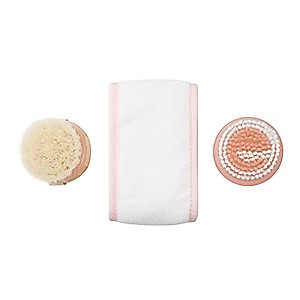 EcoTools Facial Cleanse & Prep Kit, Self-Care Skincare Tools, Cleanse & Exfoliate, Spa Headband, Cleansing Brush, Dry Brush, Makeup Prep, Eco-Friendly Skincare, Cruelty Free & Vegan, 3 Piece Set