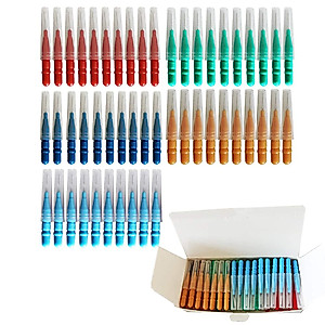 N Noble One 50Pcs Interdental Slim Brushes 0.7-1.2mm Dental Brushes Between Teeth Gum Flosser Picks Tooth Cleaning Tools for Children and Adult