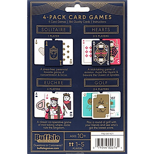 Buffalo Games - 4pk Card Game Pack