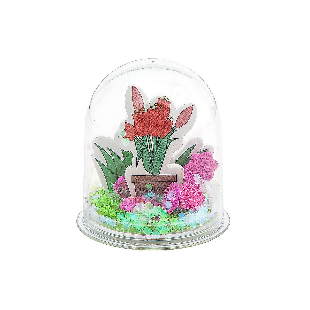 Mother’s Day Flower Glitter Snow Globe Craft Kit - Makes 12