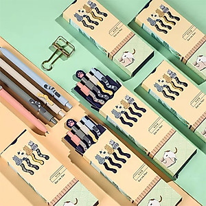 4pcs Cute Cat Ballpoint Kawaii Pens, Colorful 0.5mm Fine Point Retractable Pen, Comfortable Smooth Writing Pens, Quick Dry Black Ink Gel Pens, Cute Pens for Women & School Supplies, Aesthetic pens