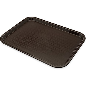 Carlisle FoodService Products CT121669 Café Standard Cafeteria / Fast Food Tray, 12" x 16", Chocolate
