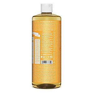 Dr. Bronner’s - Pure-Castile Liquid Soap (Citrus, 32 ounce, 2-Pack) - Made with Organic Oils, 18-in-1 Uses: Face, Body, Hair, Laundry, Pets and Dishes, Concentrated, Vegan, Non-GMO