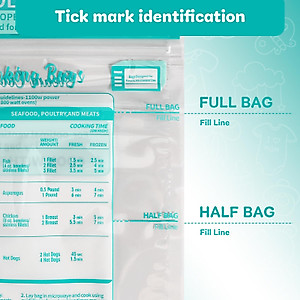 40 PCS Microwave Steaming Bags Disposable Food Cooking Bags for Vegetables, Potatoes and Meat, Easy to Use, Keep Fresh