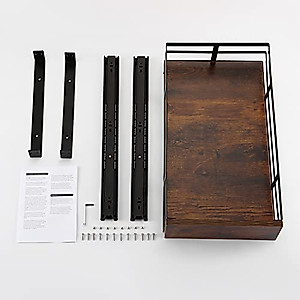 KES Pull Out Cabinet Organizer, 12" Wide Kitchen Slide Out Cabinet Drawer Organizer for Kitchen, Slide Out Wood Pull Out Drawer Storage Shelves with Soft Close, KPO503W30D53-BK