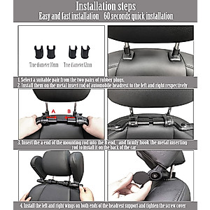 2022 Car Seat Headrest Pillow,car headrest Pillow,car seat Head Support Infant,Premium Seat Head Pillow,Grey Pillow,360 Degree Adjustable,for Children and Adults (Black)