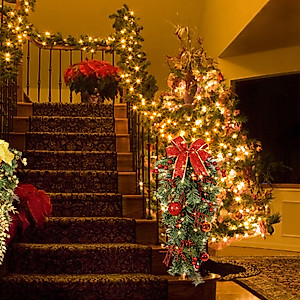 Christmas Decorations Merry Christmas Wreath Decor Hanging Garland Winter Holiday Xmas Home Deco