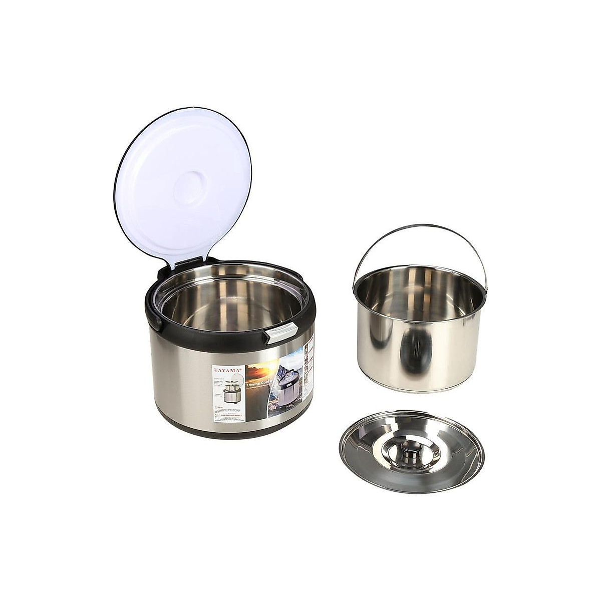 Tayama TXM-50CF Energy-Saving Thermal Cooker, 5 L, Black