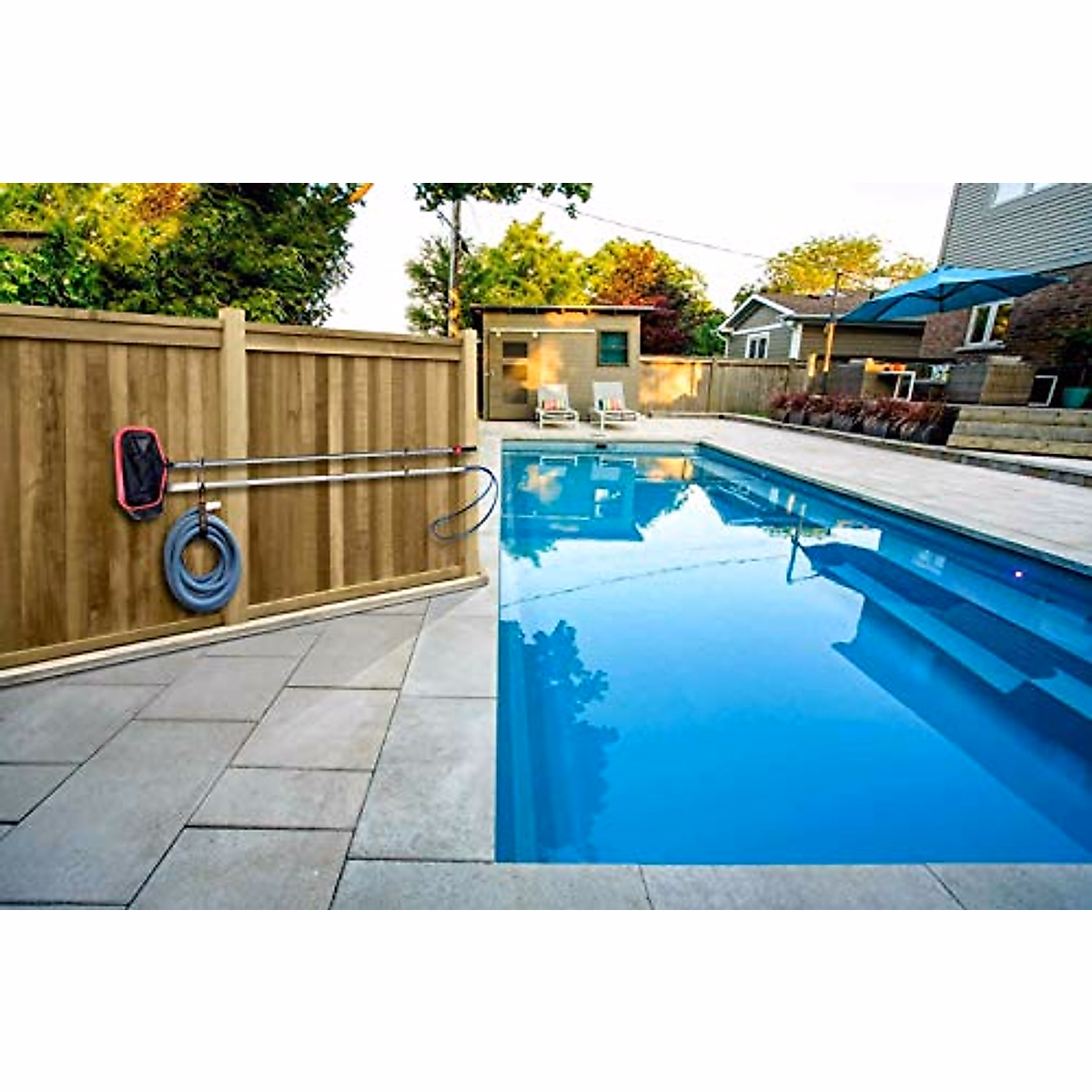 Stainless Steel Pool Pole Hangers - Unlimited Free Replacements - 4 ProTuff Heavy Duty Double Hooks, Ideal Holder Set for Swimming Pool Telescopic Pole, Leaf Rake, Brush, Vacuum Hose & Garden Tool