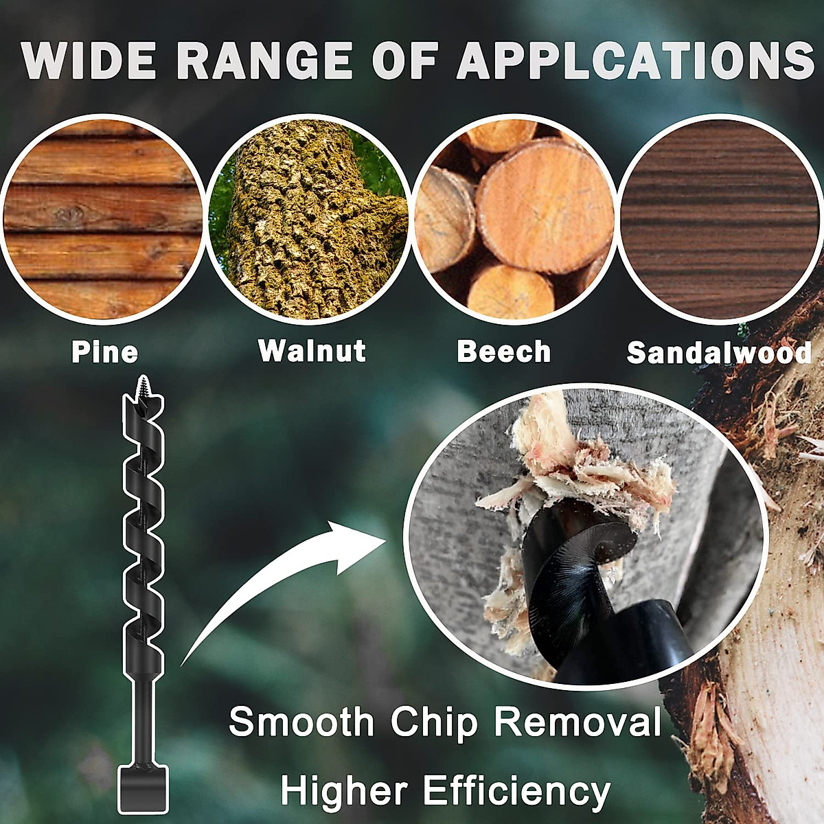 Bushcraft Survival 1” x 12” Scotch Eye Hand Wood Auger Drill Bit for Bushcraft Backpack and Camping - Perfect Addition Tool to Survival and Camping Gear Packs