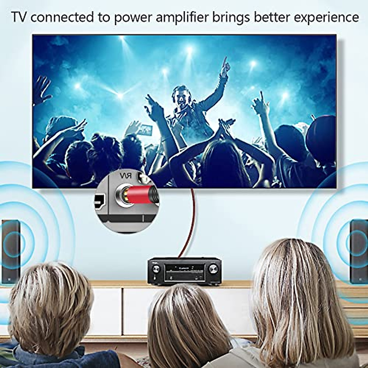 Digital Coaxial Audio Cable 20ft,1RCA Male to 1RCA Male Subwoofer Cable Nylon Braided RCA Video Cable for Subwoofer, Home Theater, HDTV, Hi-Fi Systems (20Ft)