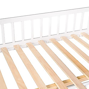 Polibi Full-Over-Full Bunk Bed with Storage Staircase and Changeable Table, Full Bunk Bed Turn into Upper Bed and Down Desk with 2 Drawers, Pink