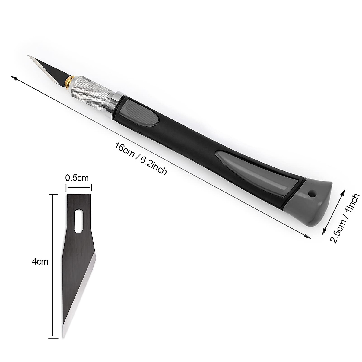 NEWISHTOOL Hobby Knife Precision Craft Knife Set Utility Exacto Knife with 10 PCS Fine Point Razor Art Knife Tool for Architecture Modeling, Pumpkin Cutting, Scrapbooking, Wood Working Stencil