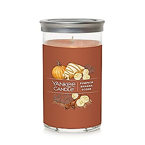Yankee Candle Pumpkin Banana Scone Signature Medium Pillar Candle, 14.25oz