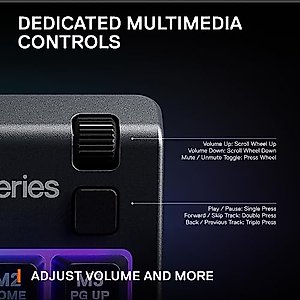 SteelSeries Apex 3 TKL RGB Gaming Keyboard – Tenkeyless Compact Form Factor - 8-Zone RGB Illumination – IP32 Water & Dust Resistant – Whisper Quiet Gaming Switch – Gaming Grade Anti-Ghosting,Black