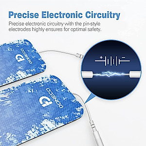 [Cold Pain Therapy] DONECO TENS Unit Pads 2X4 10 Pcs Replacement Pads Cooling Electrode Patches for Cold Physiotherapy and The Treatment of Chronic Local Pain
