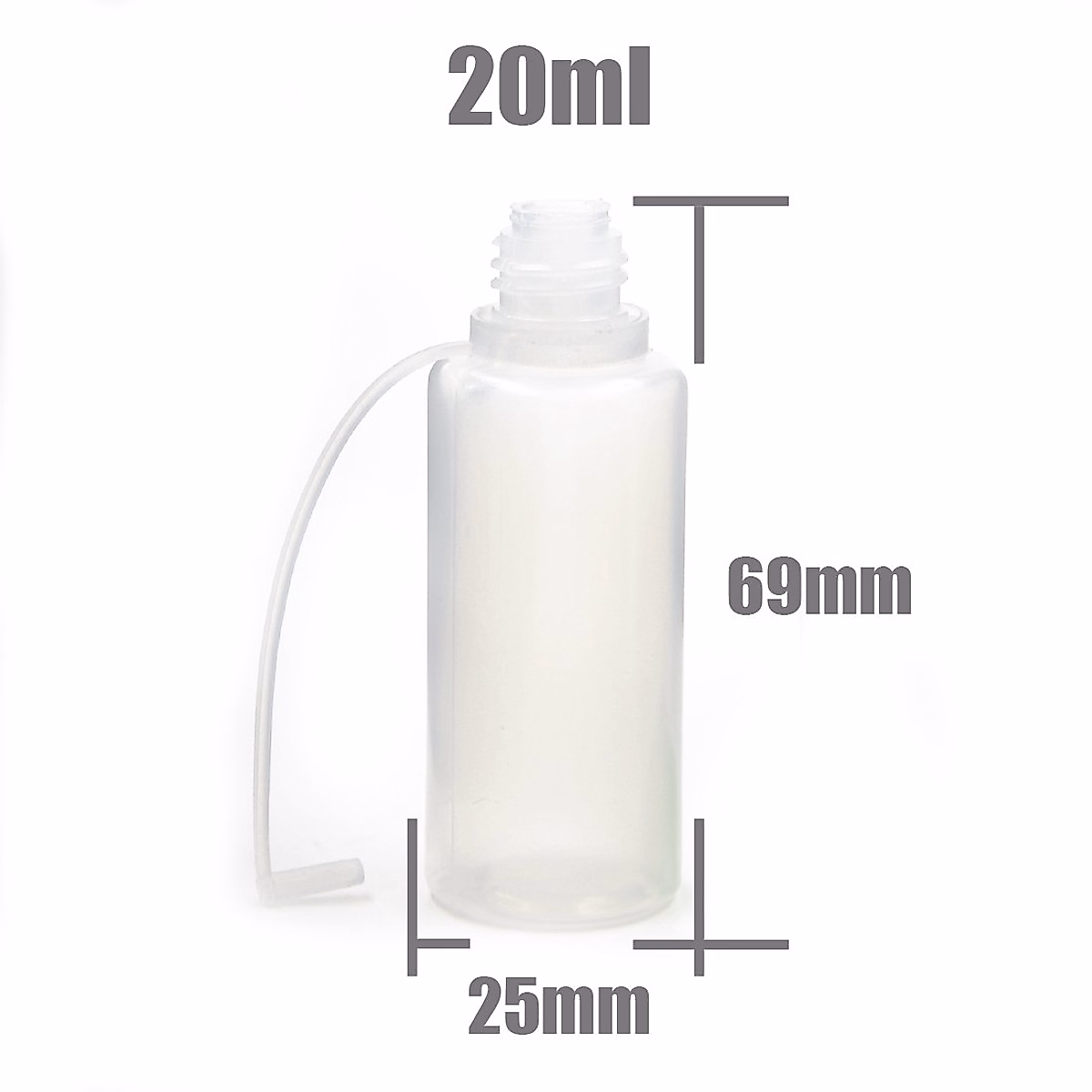 20ml Plastic 6 Colors Dropper Bottles Tip Steel Needle Drip Empty Liquid Filling Squeezable Childproof (20ml Black Pack of 20pcs)