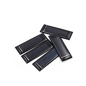Treedix 5pcs 0.5V 100mA Polysilicon Solar Panel Glue Solar Cell Battery Charger DIY Solar Product Mini Small Solar Panel Module Kit Polycrystalline Silicon Encapsulated in Waterproof Resin