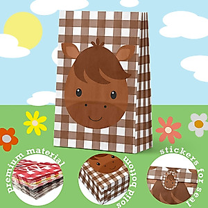 Celee Farm Animal Party Bags - Farm Goodie Bags - Farm Animal Party Supplies - Farm Party Favor for Kids Birthday
